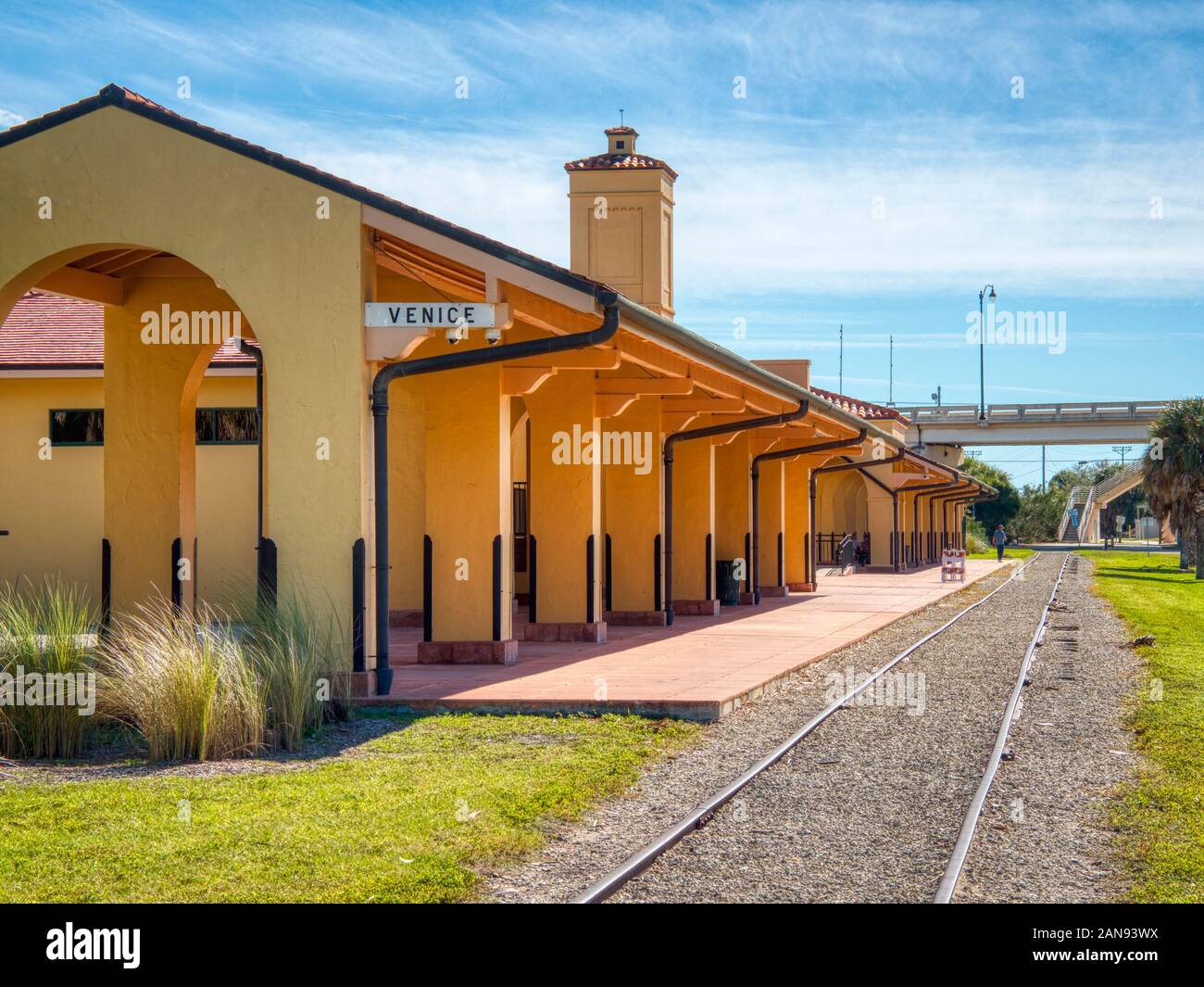 Historic Mediterranean Revival style Venice Train Depot built in 1927 ...