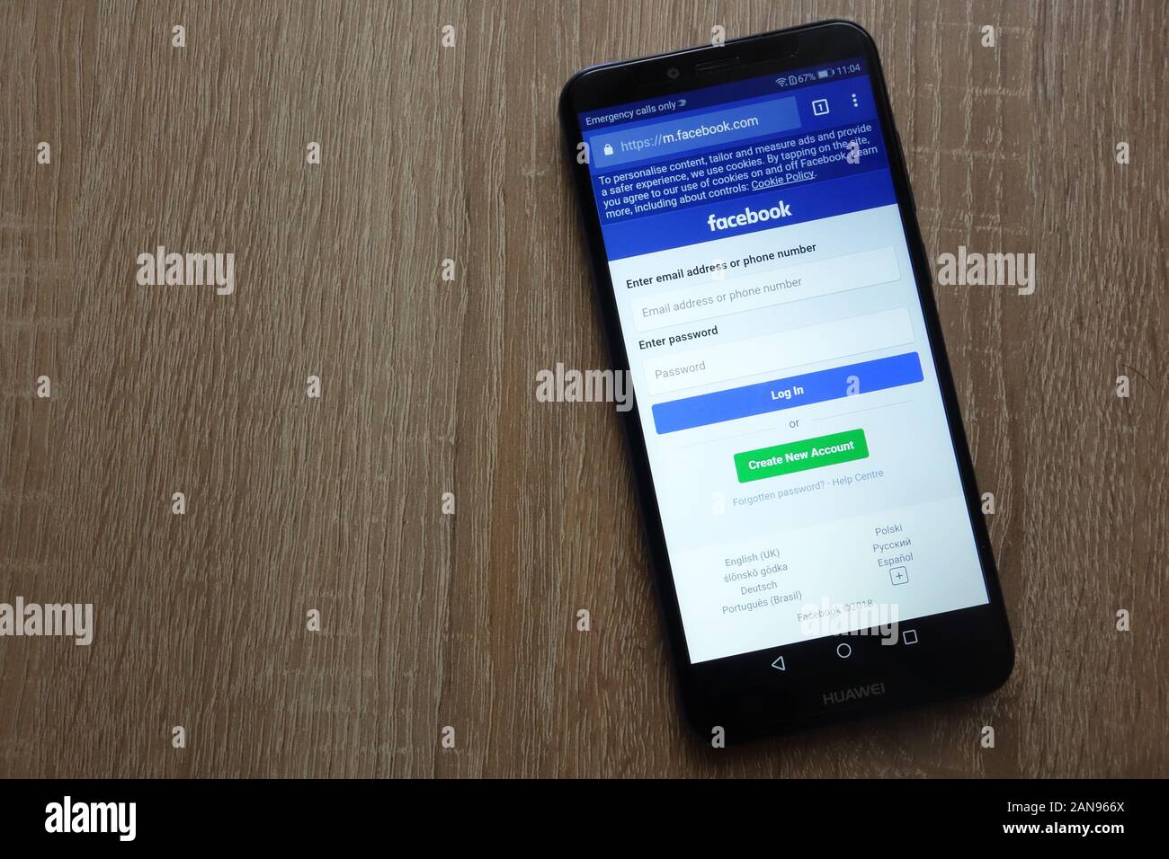 Facebook website displayed on a new modern smartphone Stock Photo - Alamy