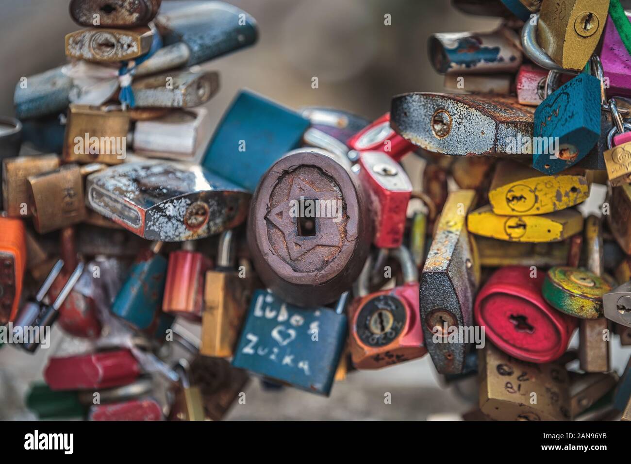Prague Romantic Lock Locks High Resolution Stock Photography and Images ...