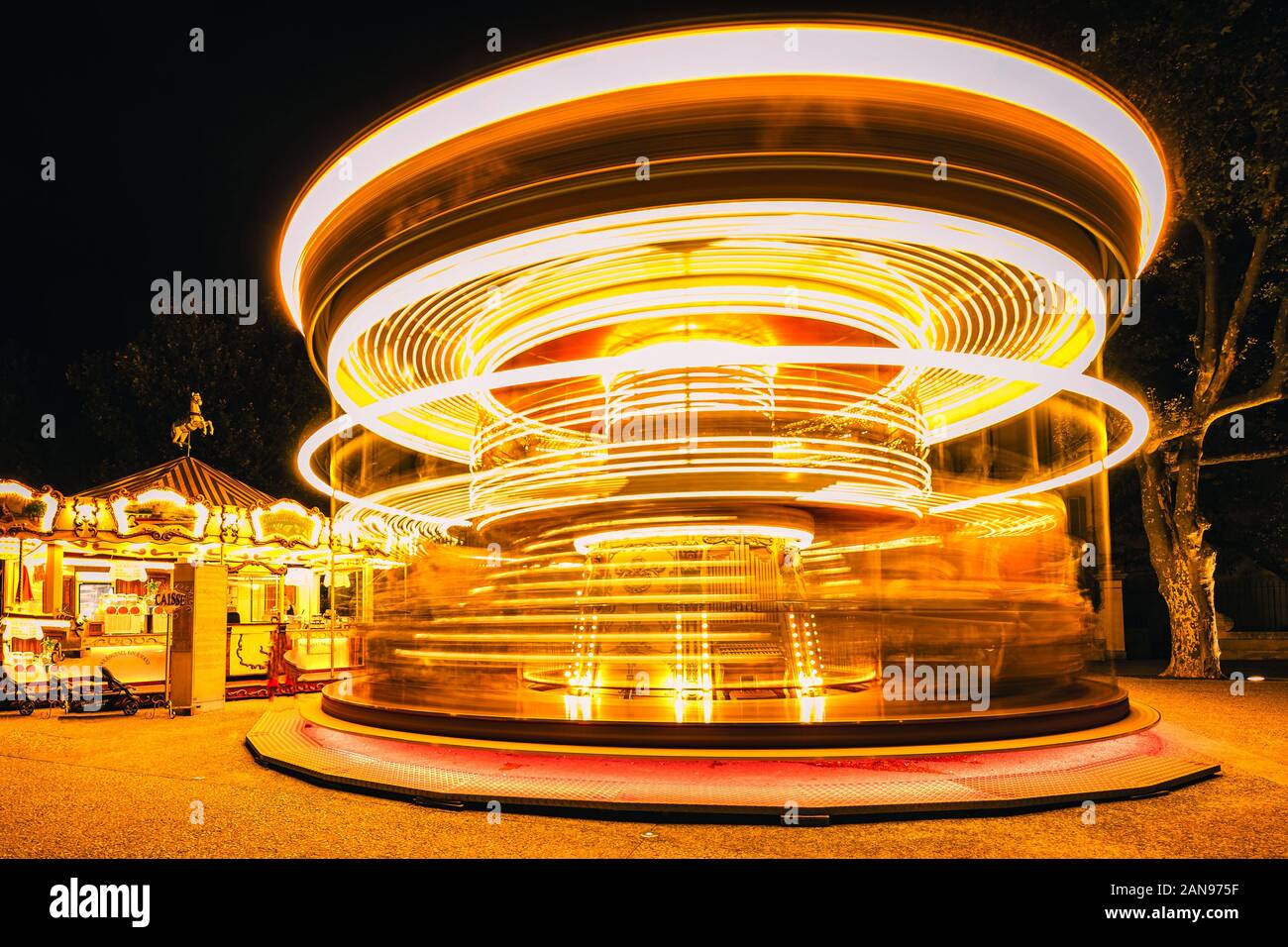 Vintage Style Carousel In Paris High Resolution Stock Photography and ...
