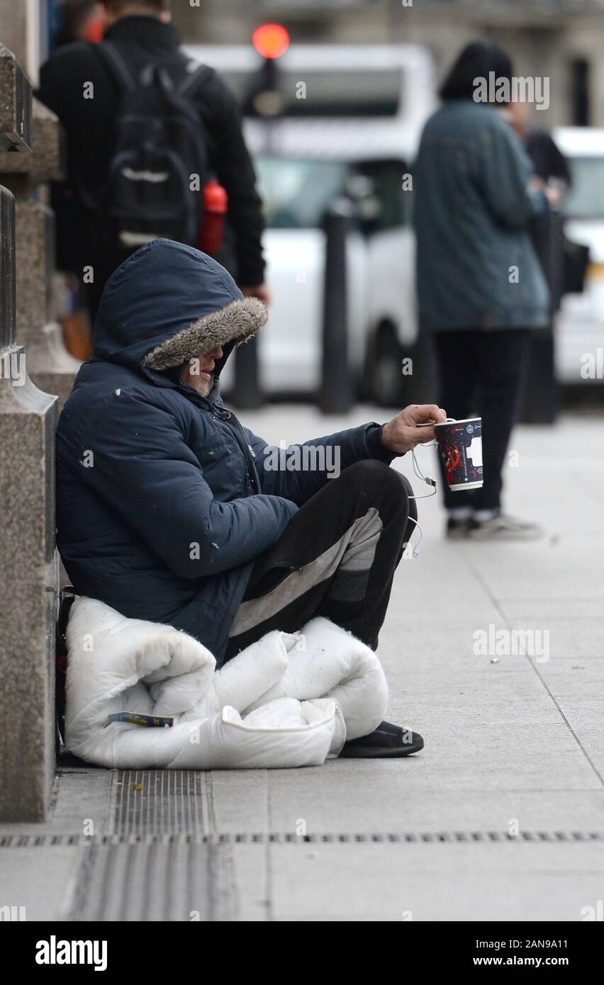 A homeless person in victoria hi-res stock photography and images - Alamy