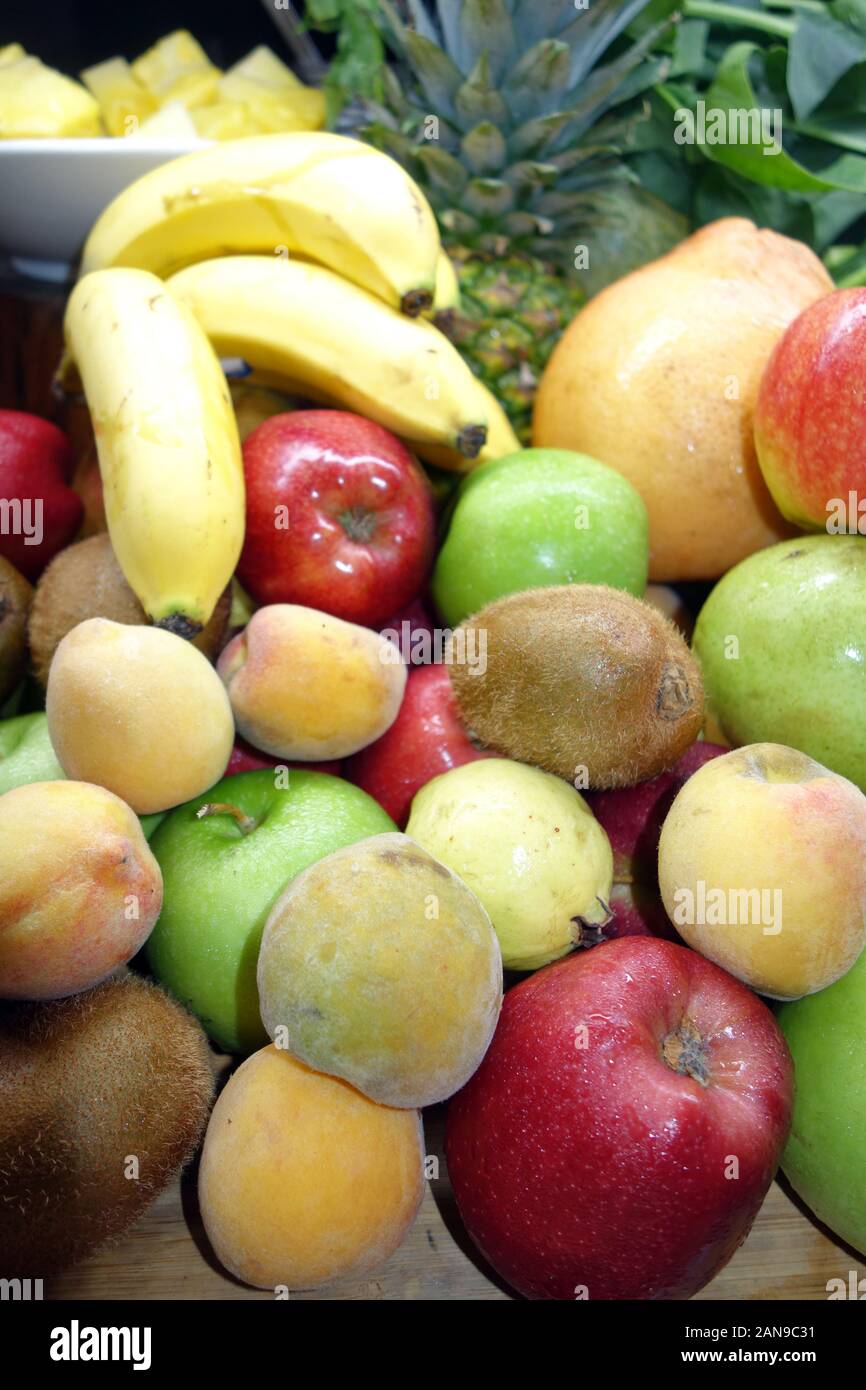 Healthy Fresh Fruit on Display at the Smoothie Station in the Buffet at ...