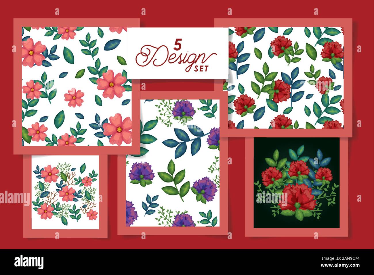 Five designs of plants hi-res stock photography and images - Alamy