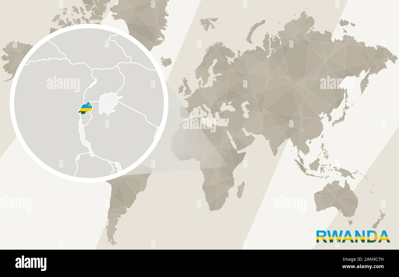 Location rwanda on world Stock Vector Images - Alamy