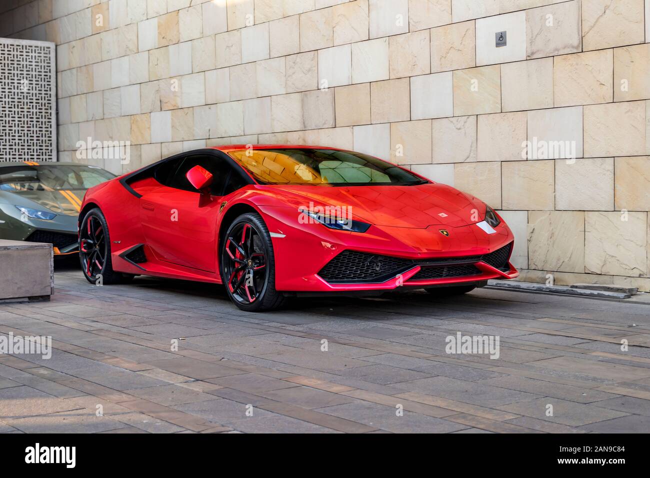 Luxurious red Lamborghini Hurcan Stock Photo - Alamy