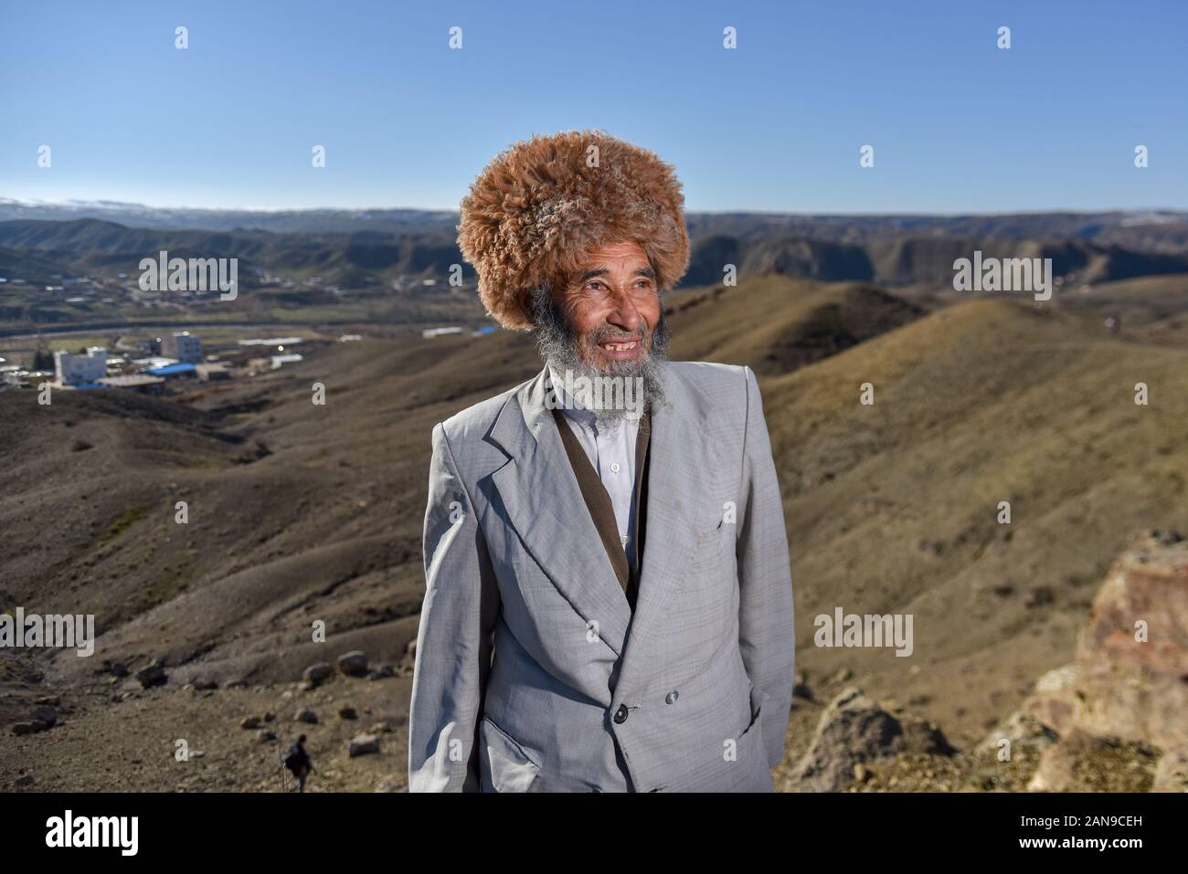 A Turkmen man wearing traditional Turkmen's costume in Raz-and-Jargalan ...