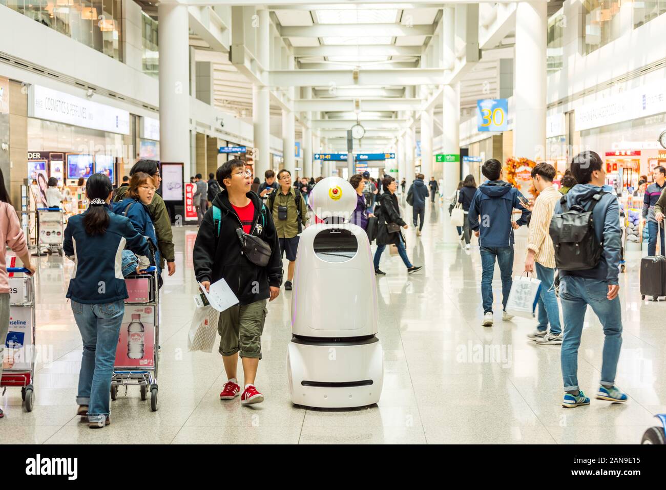 Information Robot at the Seoul-Incheon International Airport, the ...