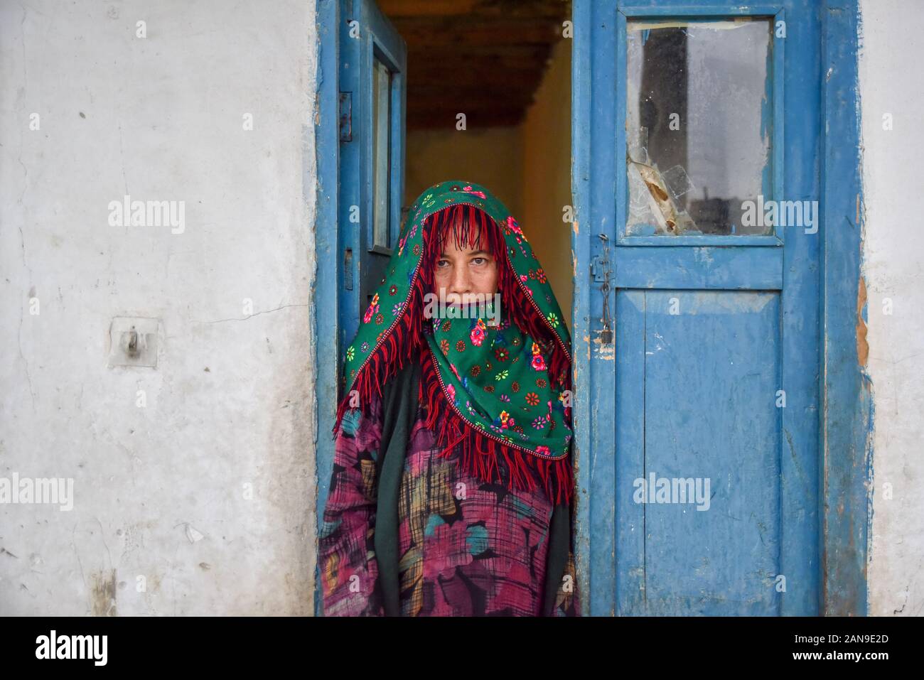 A portrait of Iranian Turkmen woman wearing traditional Turkmen's ...