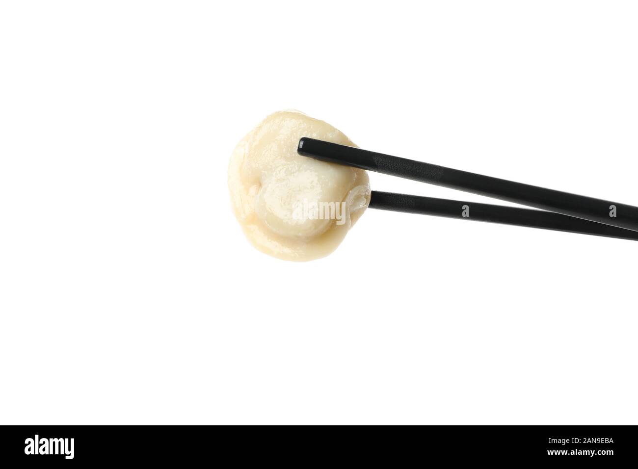 Chopsticks with dumpling isolated on white background Stock Photo - Alamy