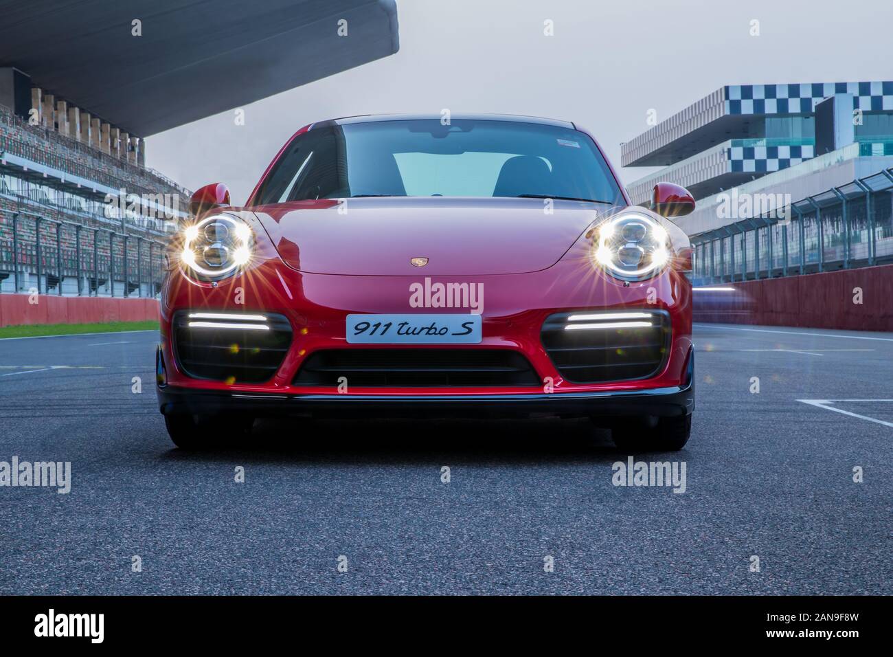 Luxury cars from Porsche at Buddh International Circuit, Greater Noida ...