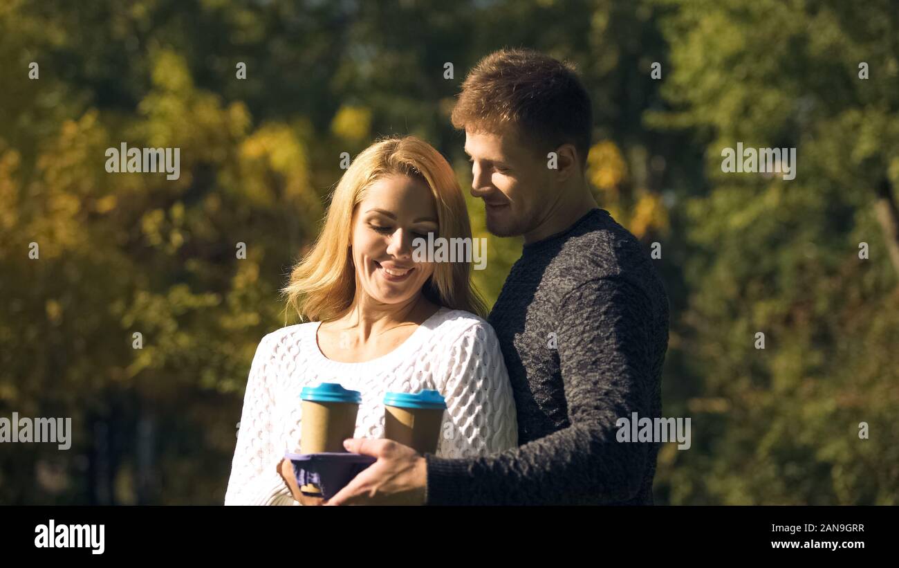 Man bringing coffee snacks woman hi-res stock photography and images ...