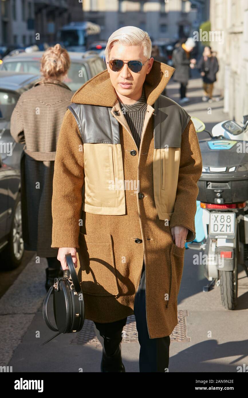 MILAN, ITALY - JANUARY 12, 2019: Bryanboy before Salvatore Ferragamo ...