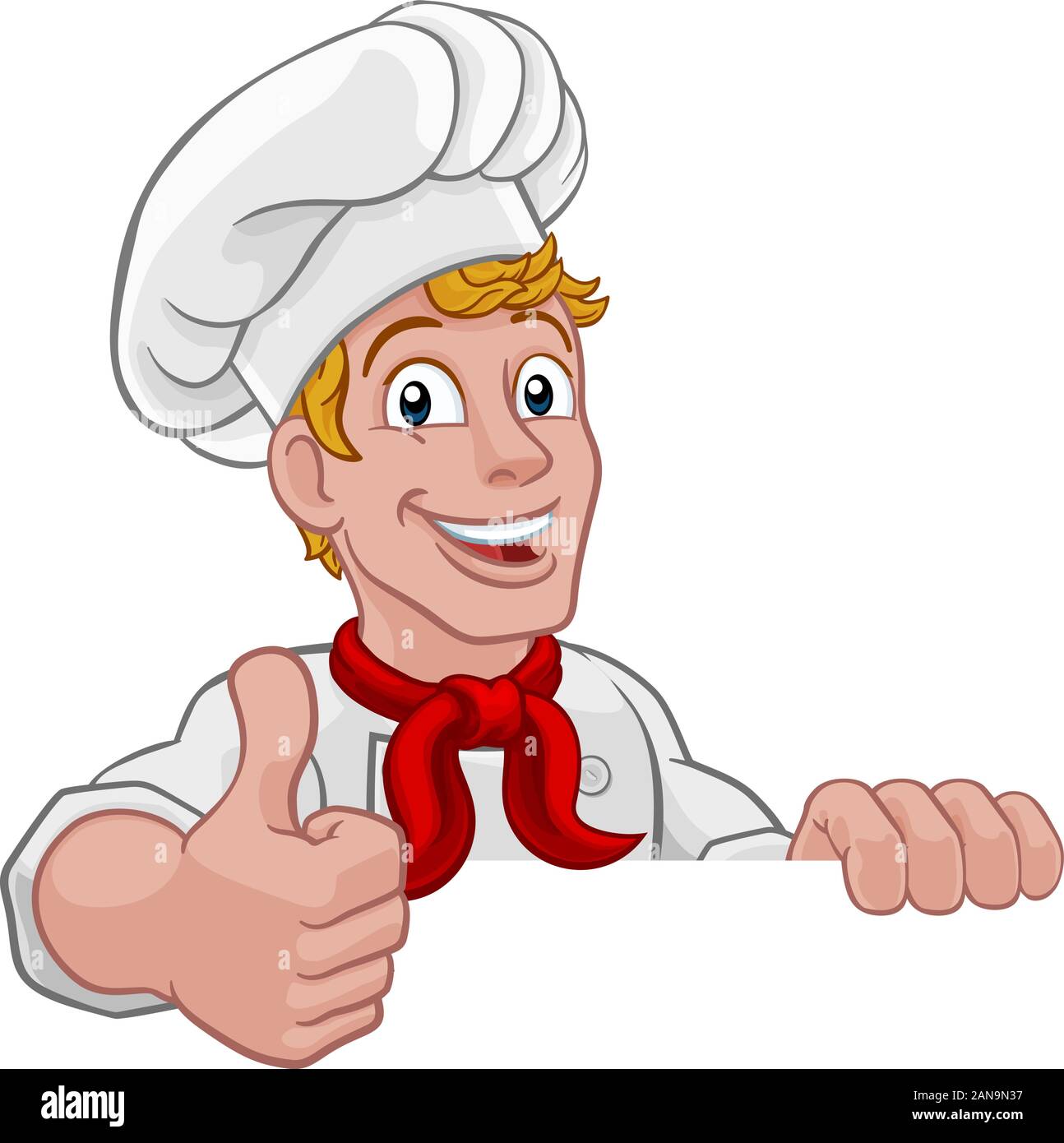 Chef Cook Baker Thumbs Up Cartoon Character Stock Vector Image & Art ...