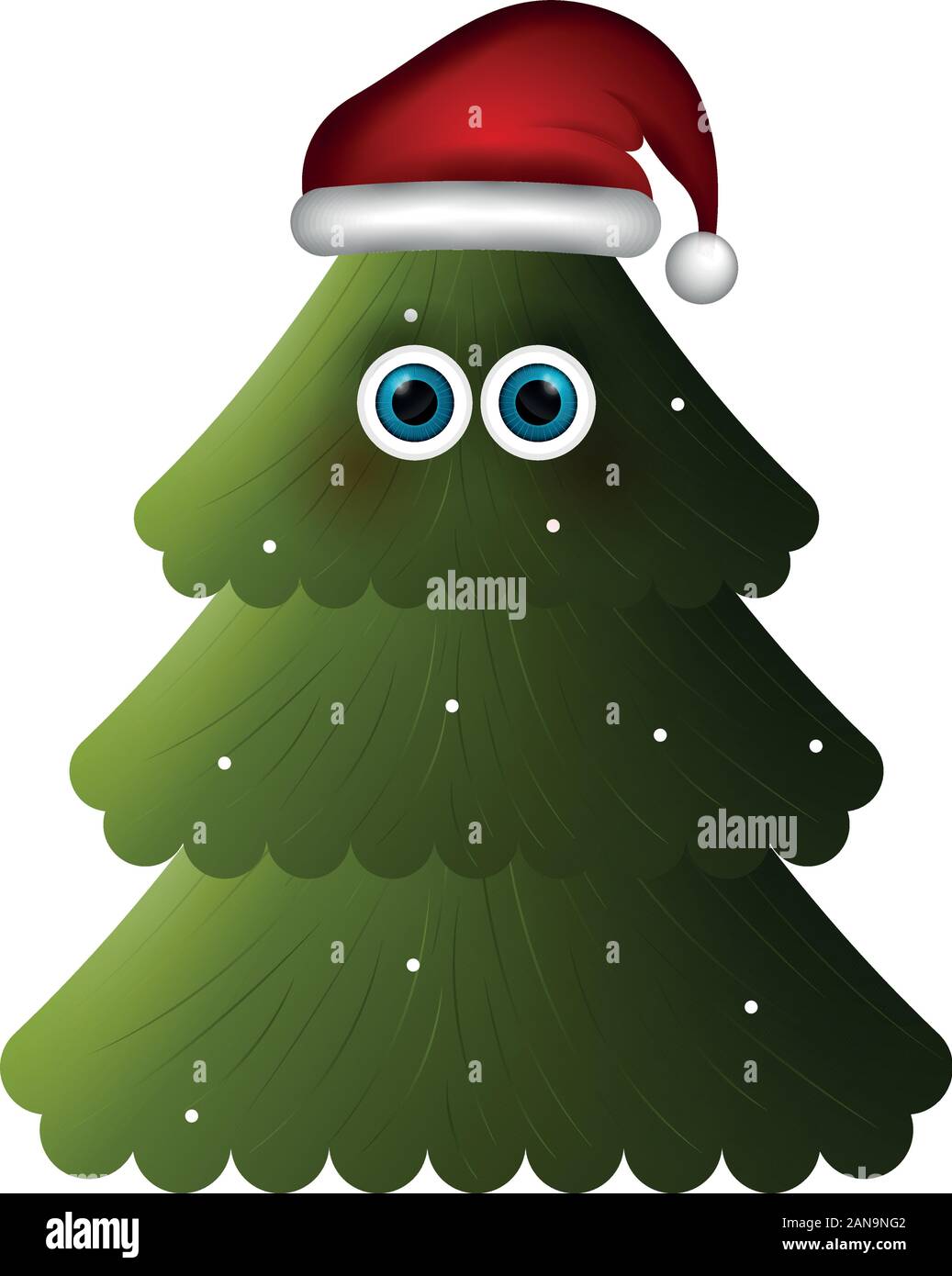 Cute christmas tree cartoon Stock Vector Image & Art - Alamy