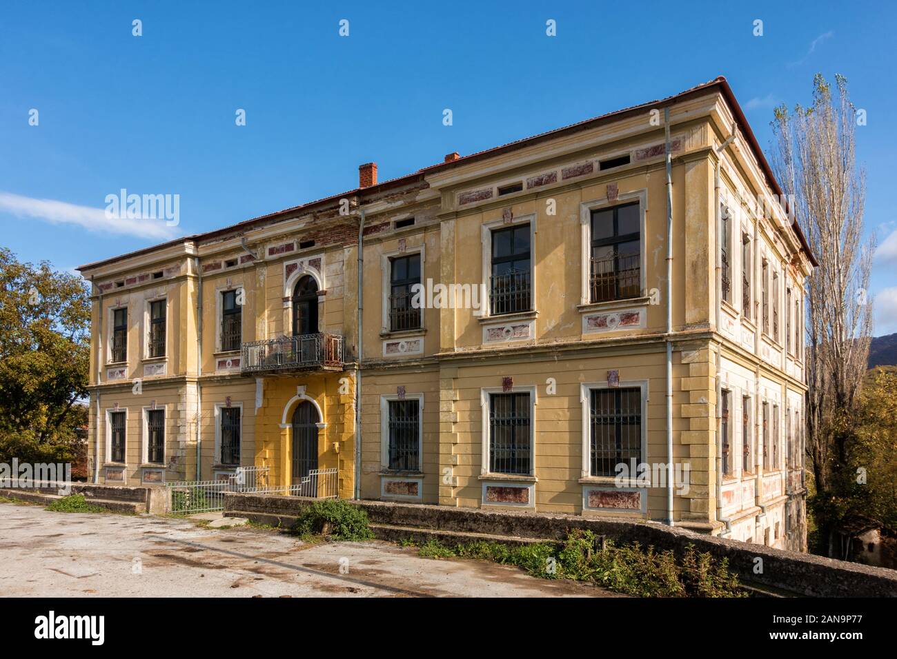 The old and abandoned public school in Akritas village, Florina, Greece ...