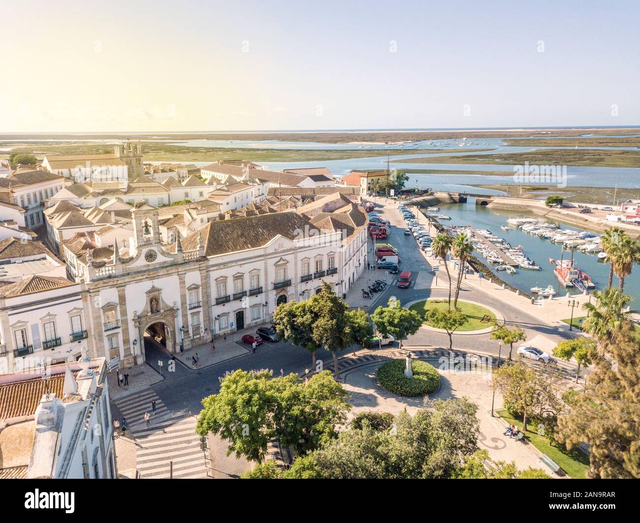 City center of Faro, capital city of Algarve, Portugal Stock Photo - Alamy