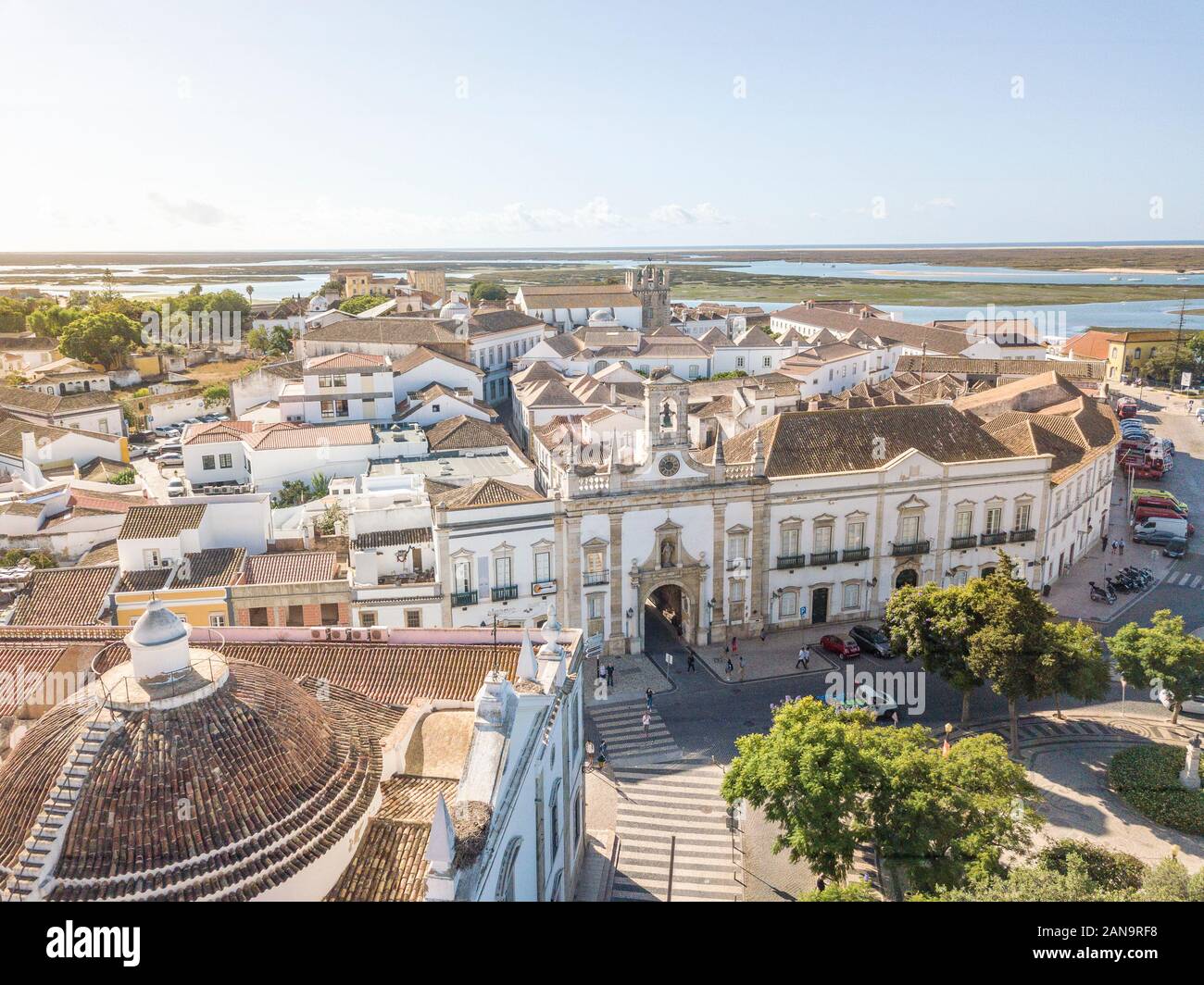 City center of Faro, capital city of Algarve, Portugal Stock Photo - Alamy