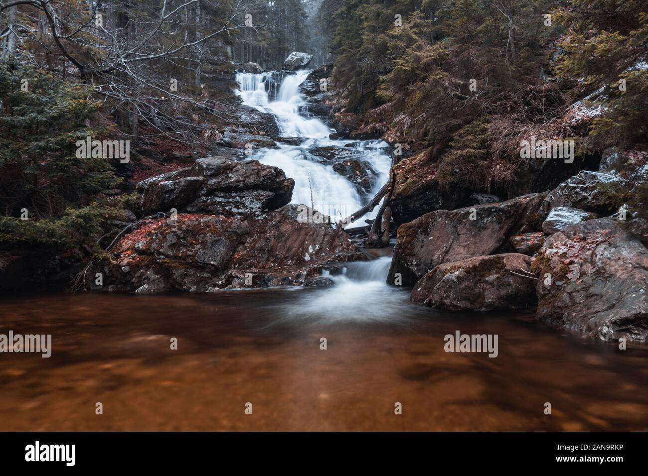 Cascade and waterfall in the forest Stock Photo - Alamy