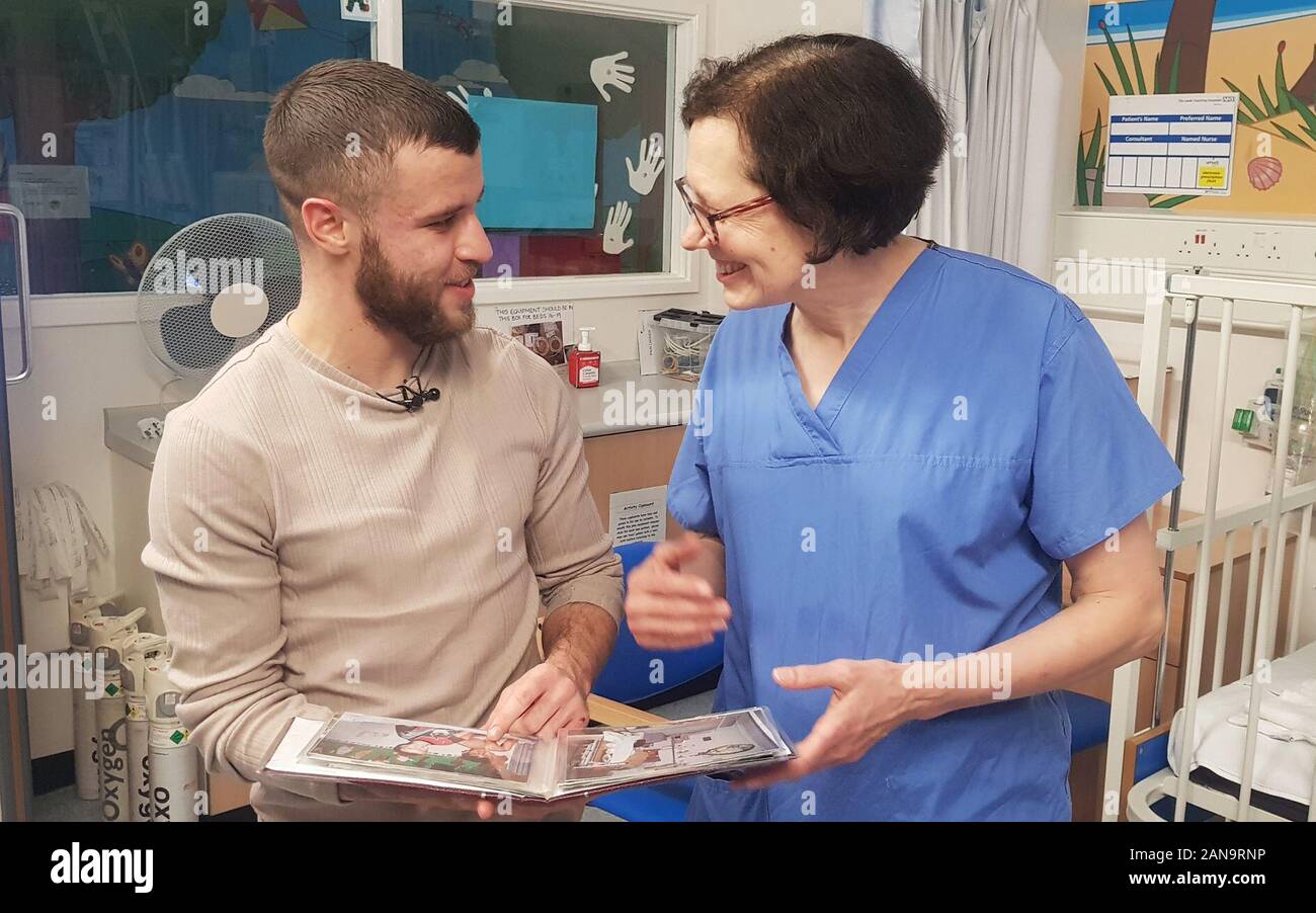 Champion boxer Tommy Frank with surgeon Carin Van Doorn at Leeds ...
