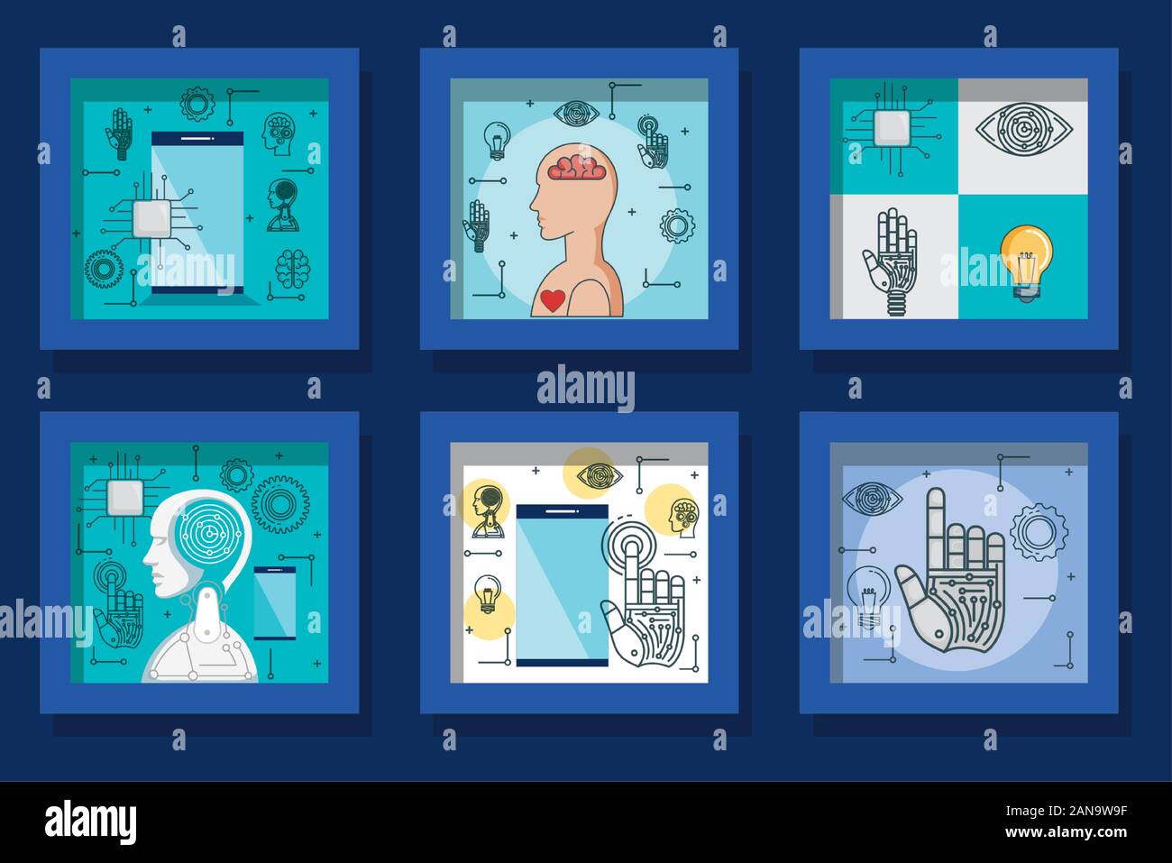 Tech integrated learning Stock Vector Images - Alamy