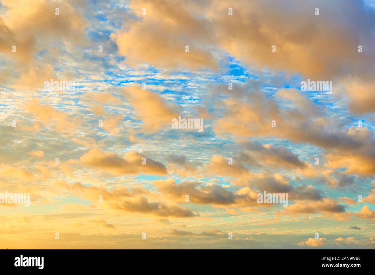 African sunset sky with awesome color clouds, may be used as background ...
