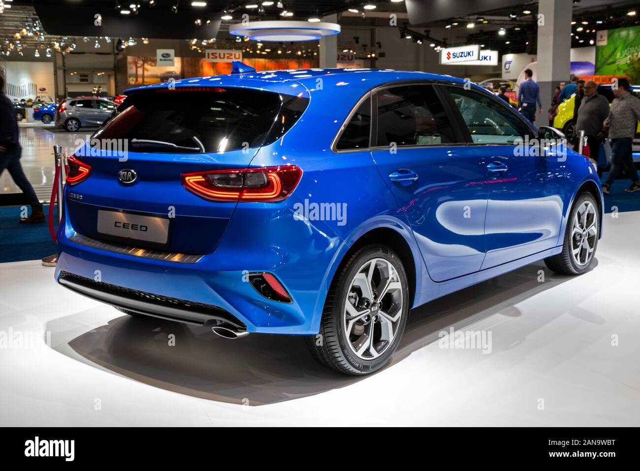 BRUSSELS - JAN 9, 2020: Kia Ceed car model presented at the Brussels ...