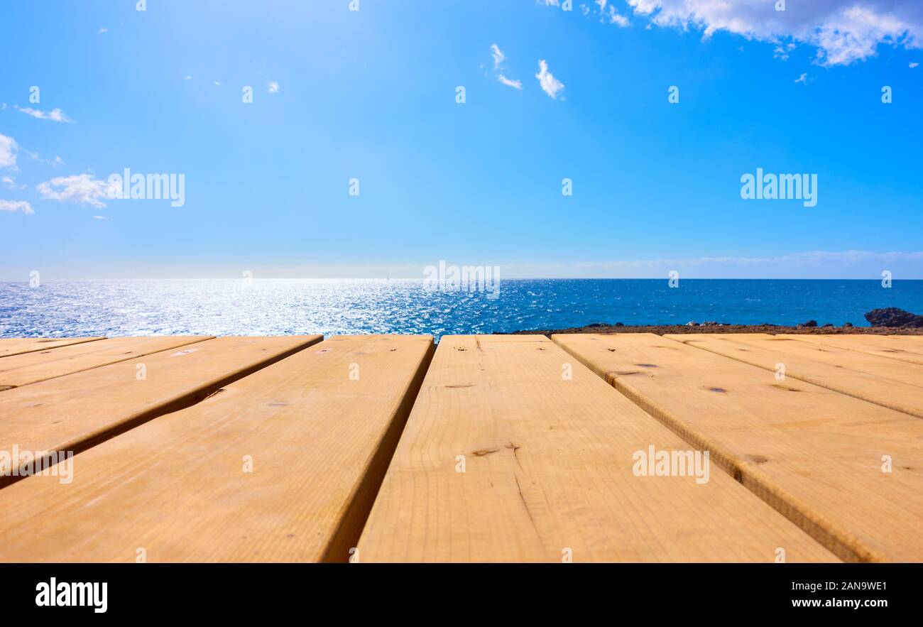 Ocean With Wood Planks