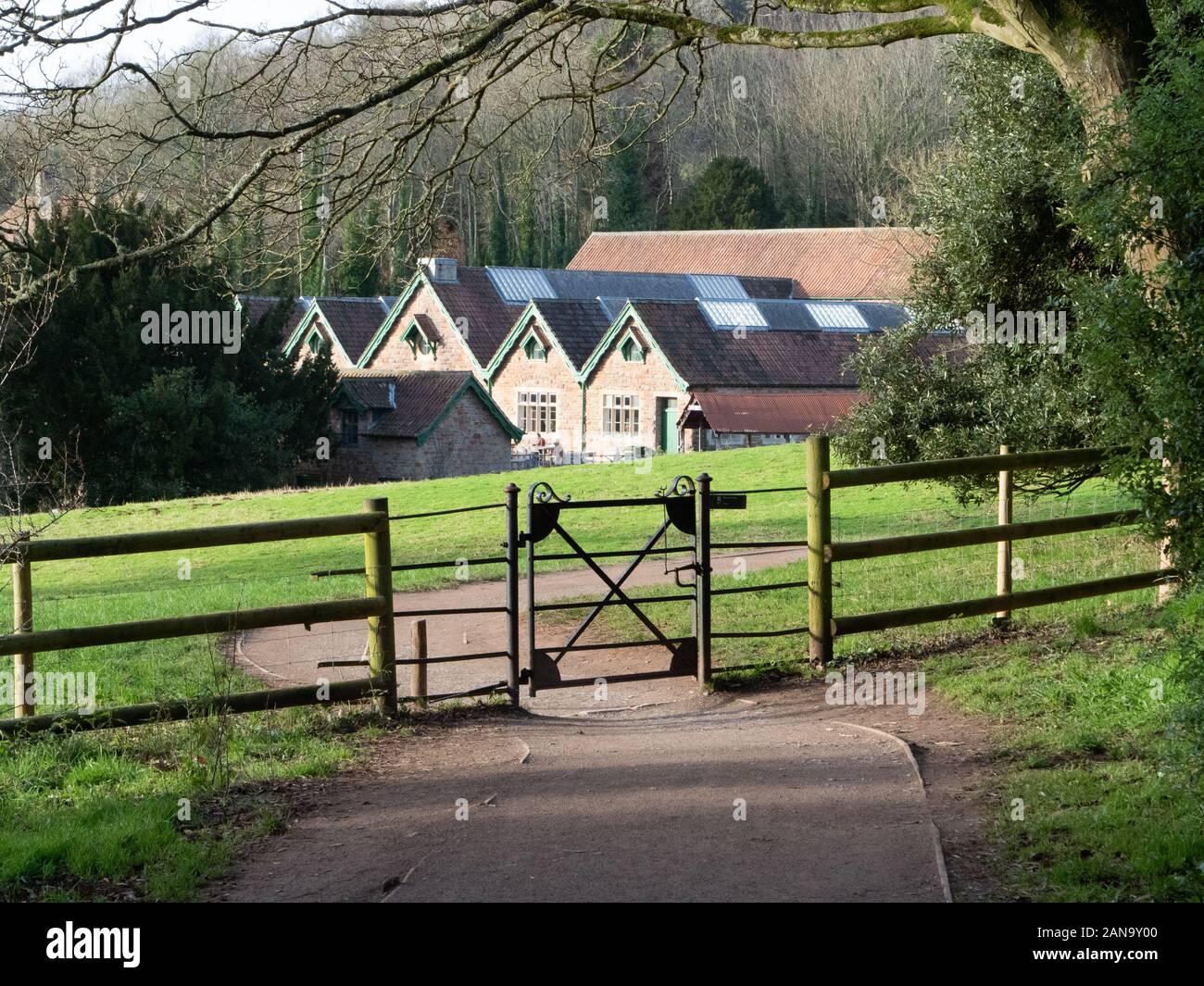 The Cow Barn at Tyntesfield in Somerset UK now a restaurant Stock Photo ...