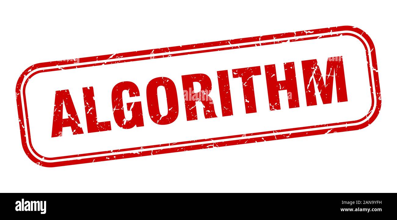 Algorithm Stamp Algorithm Square Grunge Red Sign Stock Vector Image And Art Alamy