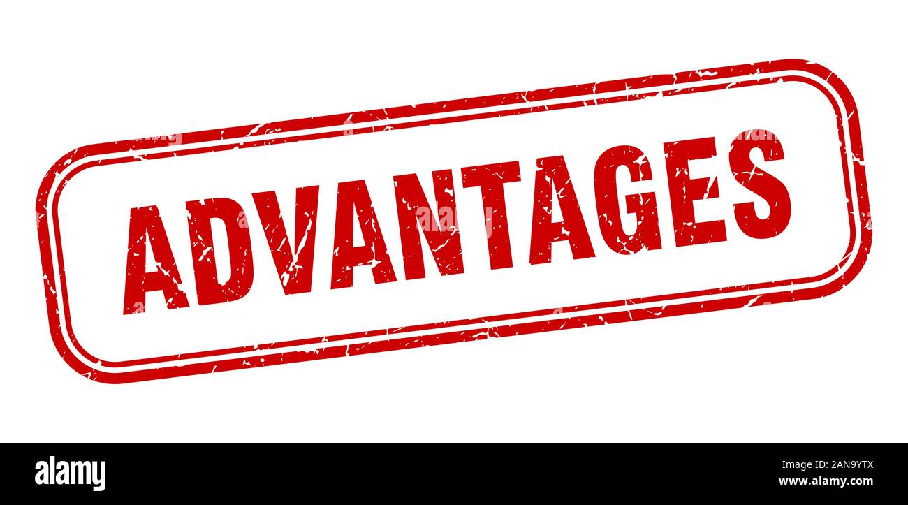 advantages stamp. advantages square grunge red sign Stock Vector Image ...
