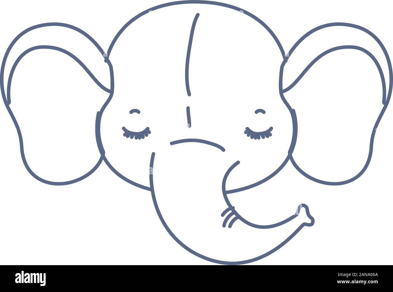 Isolated cute elephant cartoon vector design Stock Vector Image & Art ...