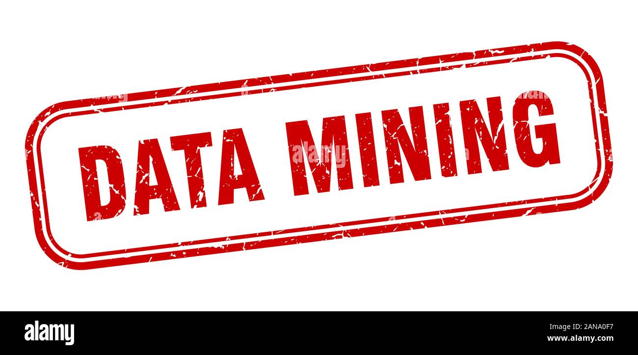 data mining stamp. data mining square grunge red sign Stock Vector ...