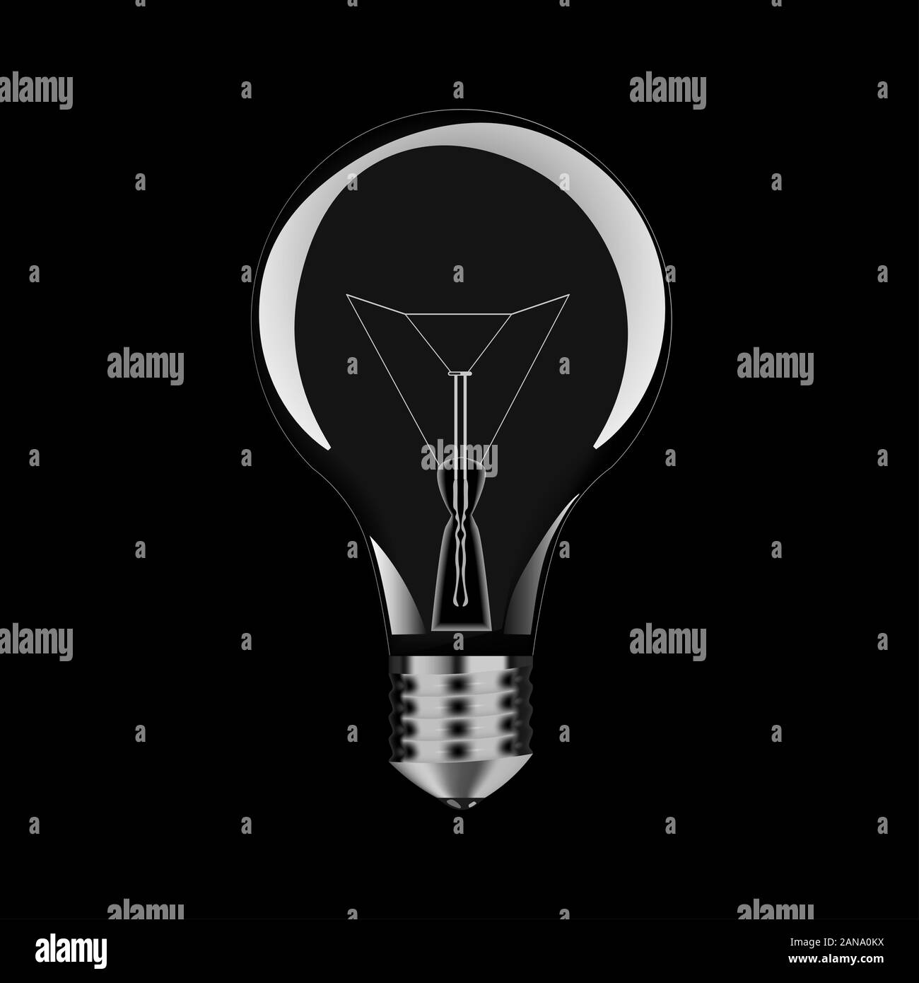 Edison bulb filament design Black and White Stock Photos & Images - Alamy