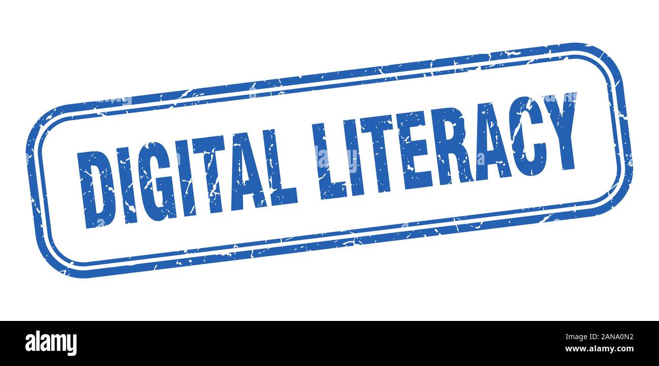 digital literacy stamp. digital literacy square grunge blue sign Stock ...