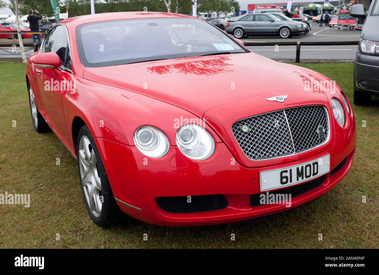 Three-quarter front view of a, 2005, Bentley Continental GT "Red ...