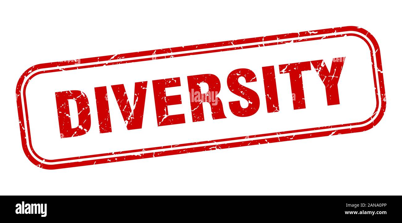 diversity stamp. diversity square grunge red sign Stock Vector Image ...
