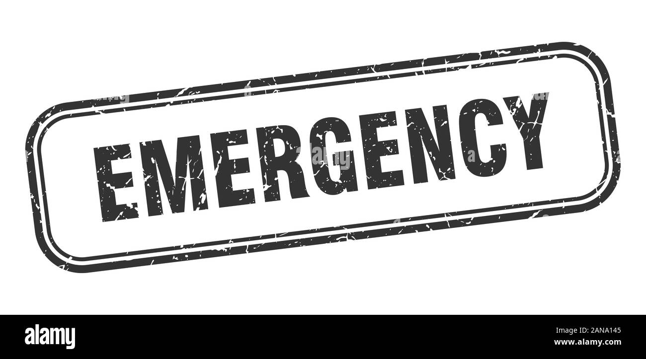 Emergency square stamp grunge Stock Vector Images - Alamy
