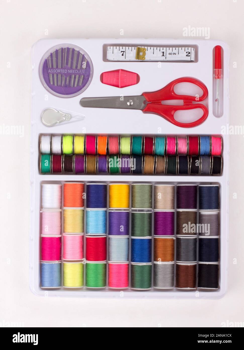 set of sewing tools and accessories isolated on white background Stock ...