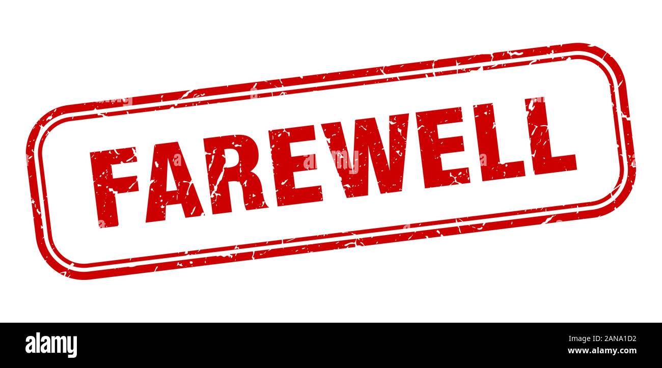 farewell stamp. farewell square grunge red sign Stock Vector Image ...