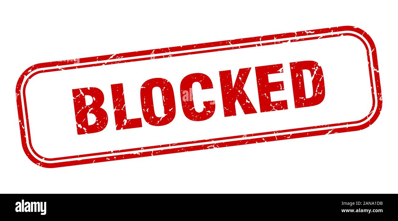 blocked stamp. blocked square grunge red sign Stock Vector Image & Art - Alamy