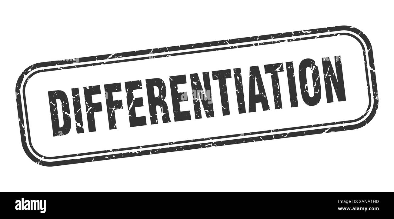 differentiation stamp. differentiation square grunge black sign Stock ...