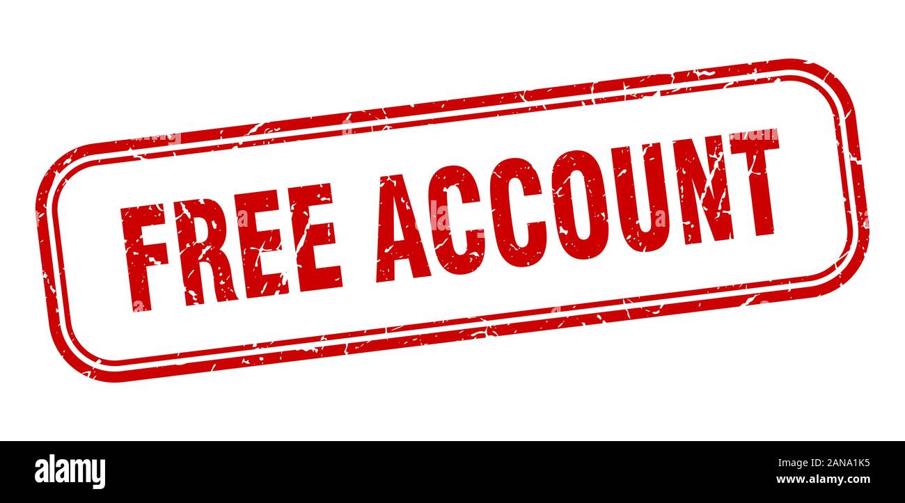 free account stamp. free account square grunge red sign Stock Vector ...