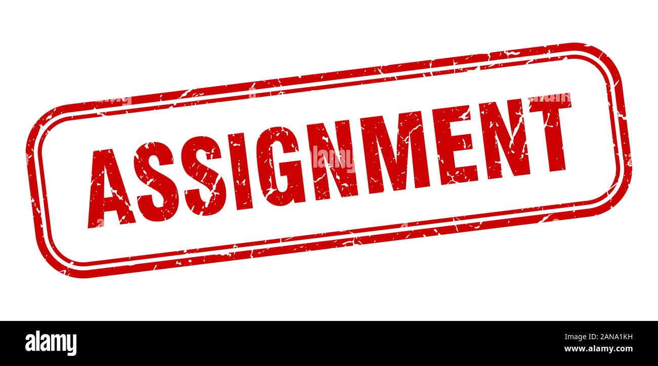 assignment stamp. assignment square grunge red sign Stock Vector Image & Art - Alamy