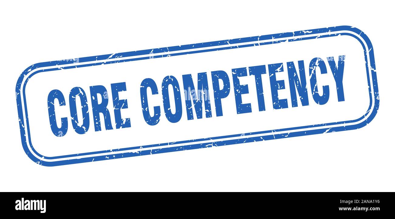 core competency stamp. core competency square grunge blue sign Stock ...
