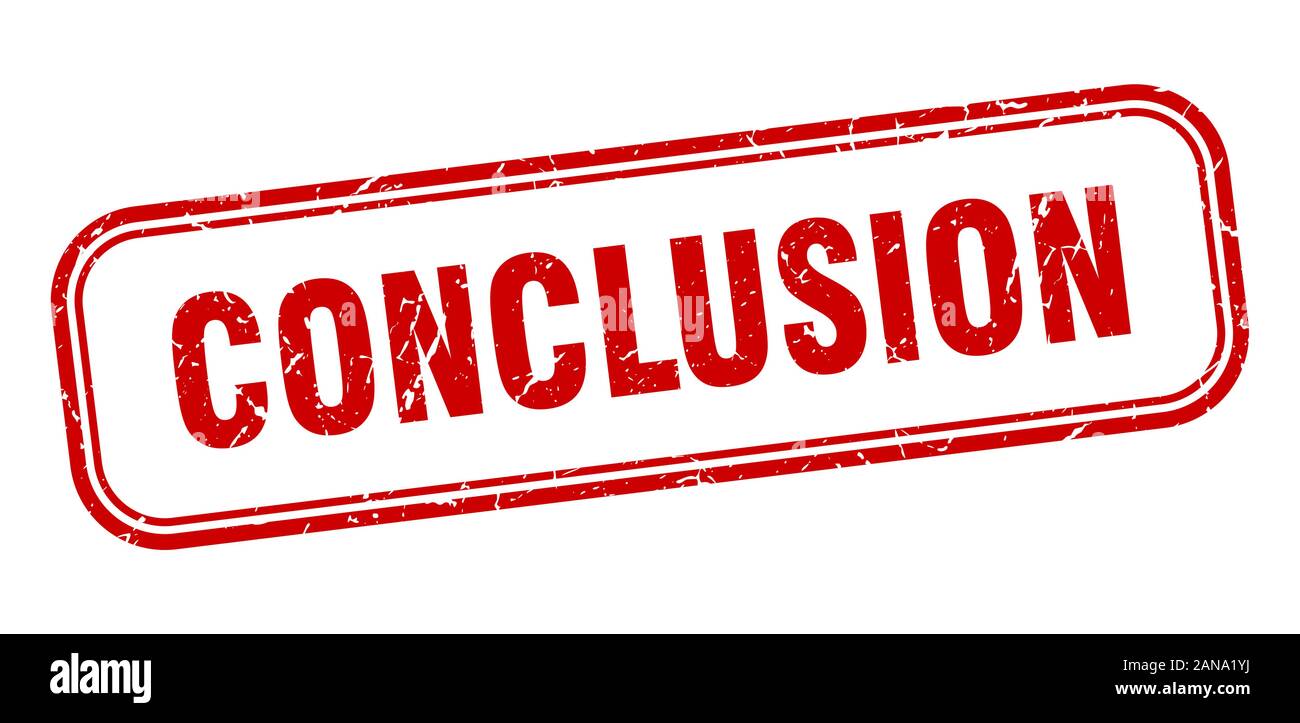 conclusion stamp. conclusion square grunge red sign Stock Vector Image ...