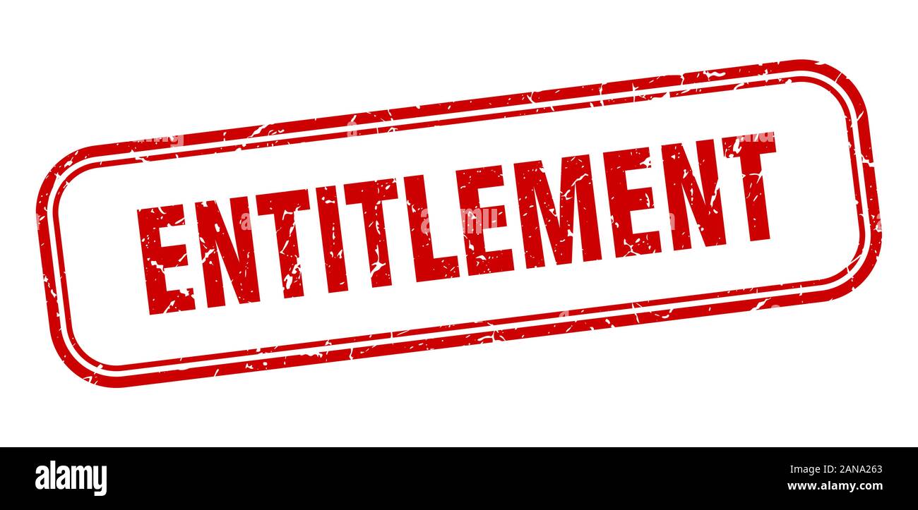 entitlement stamp. entitlement square grunge red sign Stock Vector ...