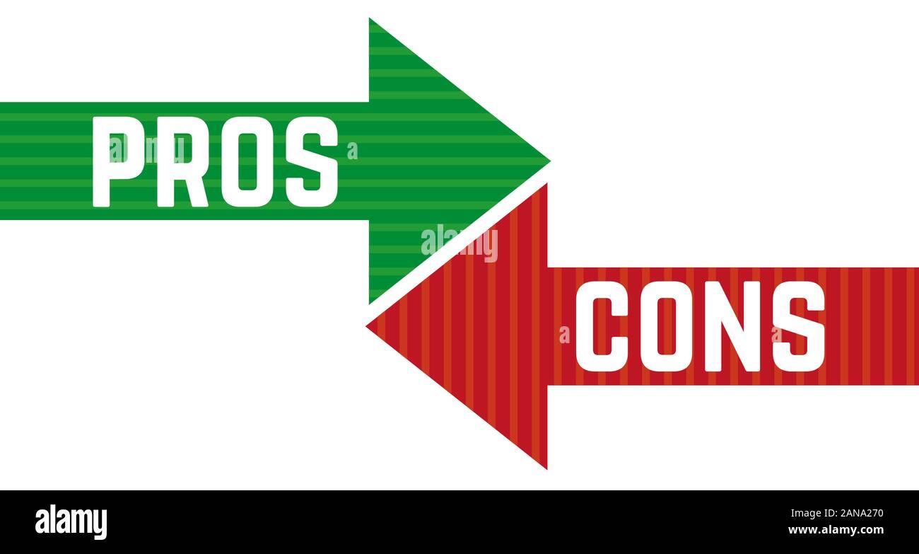 Pros and cons vector vectors hi-res stock photography and images - Alamy