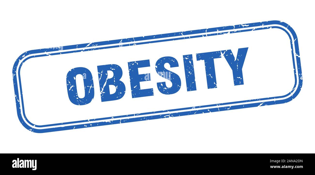 obesity stamp. obesity square grunge blue sign Stock Vector Image & Art ...