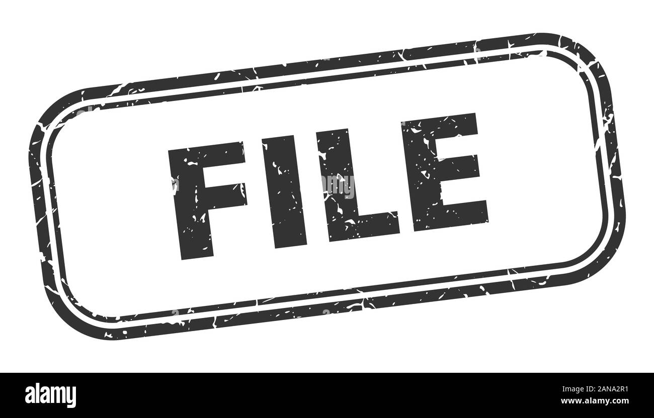 file stamp. file square grunge black sign Stock Vector Image & Art - Alamy