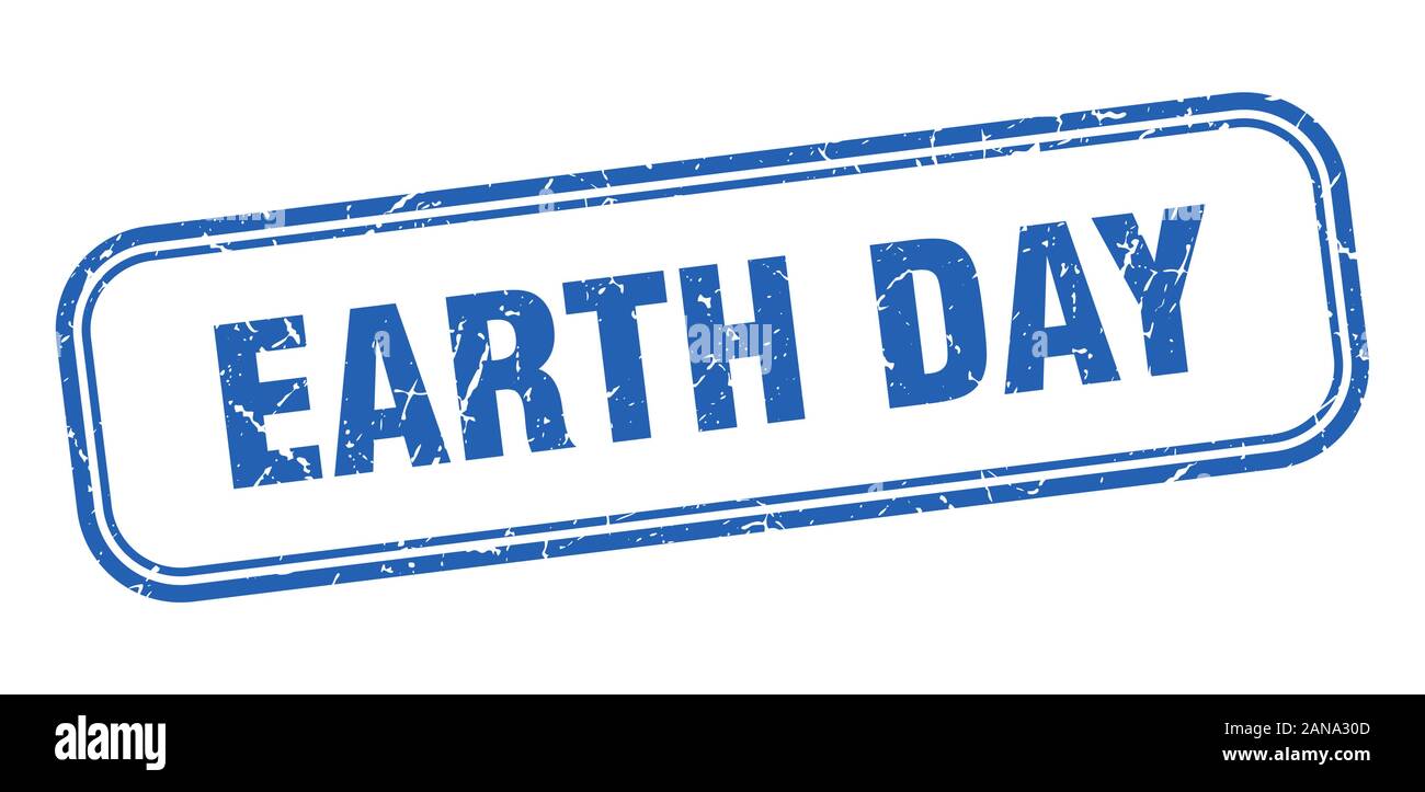 earth day stamp. earth day square grunge blue sign Stock Vector Image ...